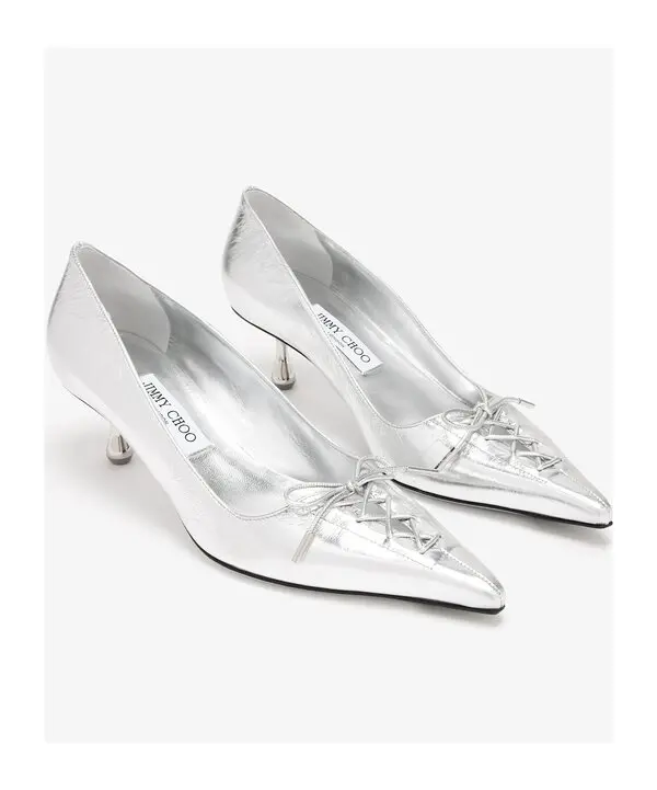 JIMMY CHOO Pointed Toe Lace Up High Heels