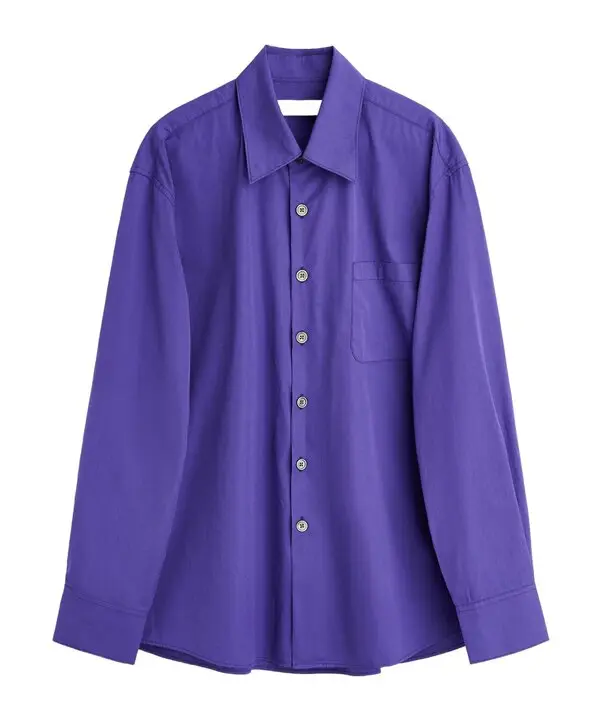Our Legacy Above Oversized Shirt - Deep Blue Super Poplin