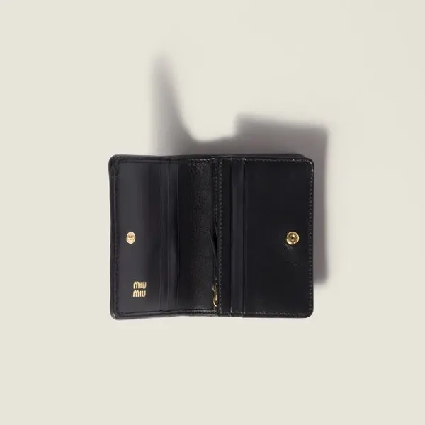 Miu Miu Logo-lettering Wallet - Black