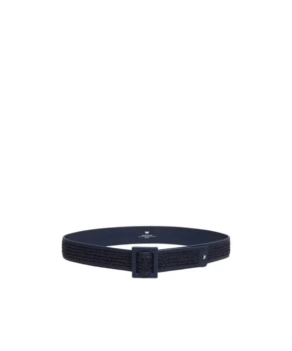 Max Mara Raffia Effect Belt - Ultramarine Blue
