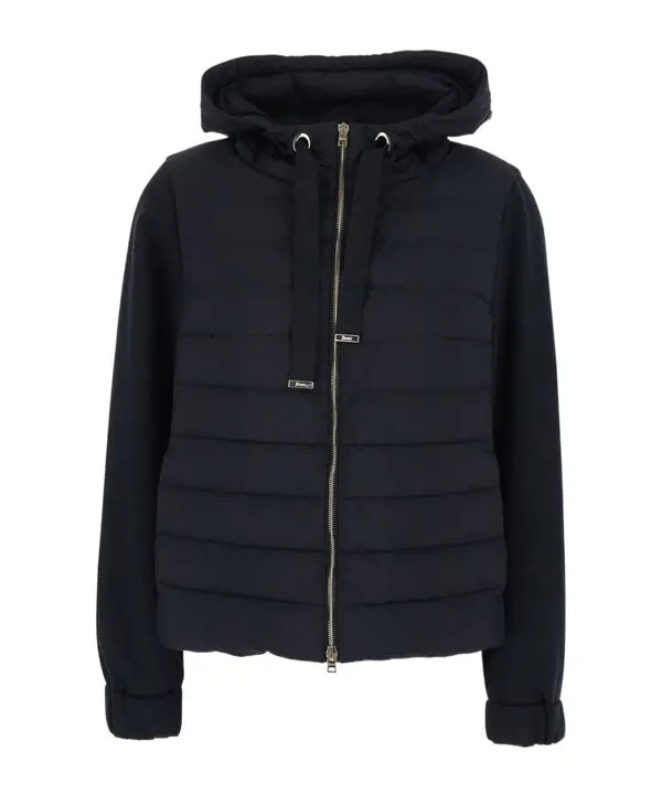 Herno Quilted Down Jacket With Drawstring Hood - Black