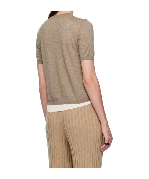 LISA YANG Knit Cashmere Cardigan - Taupe