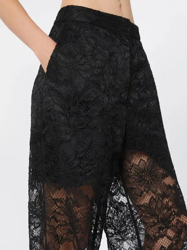 Sportmax Afoso Straight Leg Lace Trousers