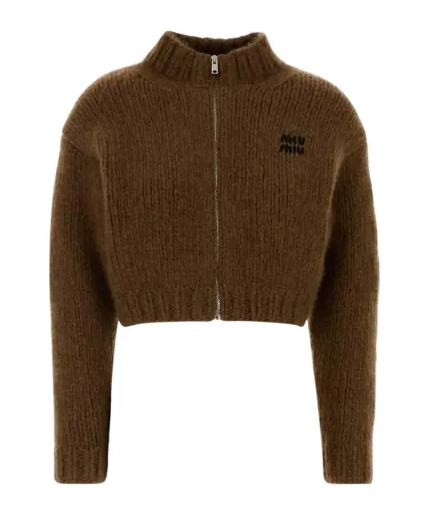 Miu Miu Cropped Zip-up Cardigan - No