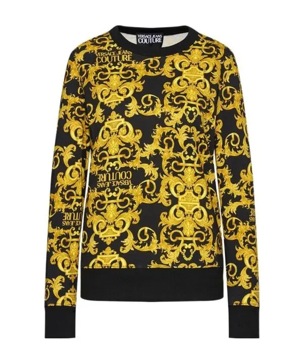Versace Logo Baroque Cotton Sweatshirt