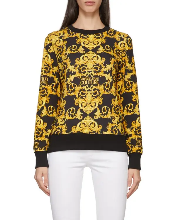 Versace Logo Baroque Cotton Sweatshirt