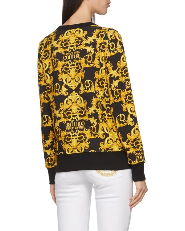 Versace Logo Baroque Cotton Sweatshirt