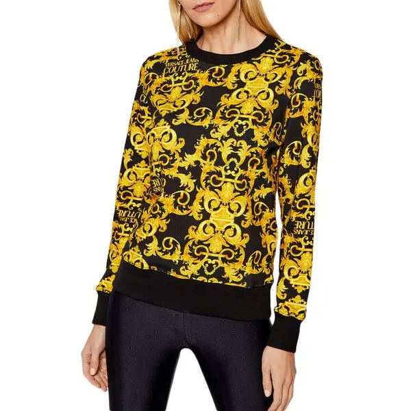 Versace Logo Baroque Cotton Sweatshirt