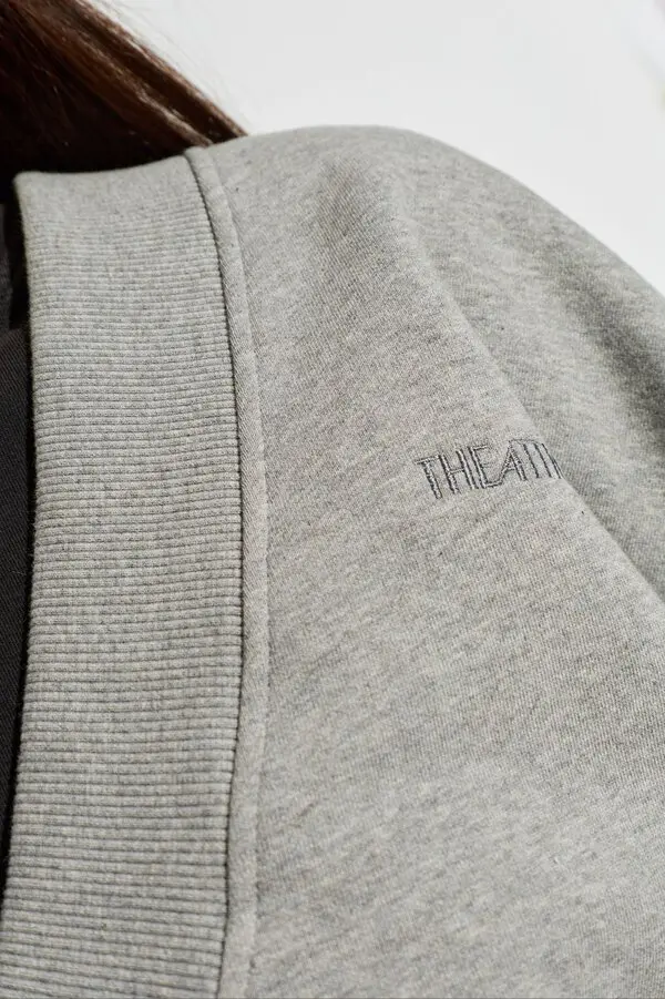 Attico Logo Embroidered V-neck Sweatshirt - Gray