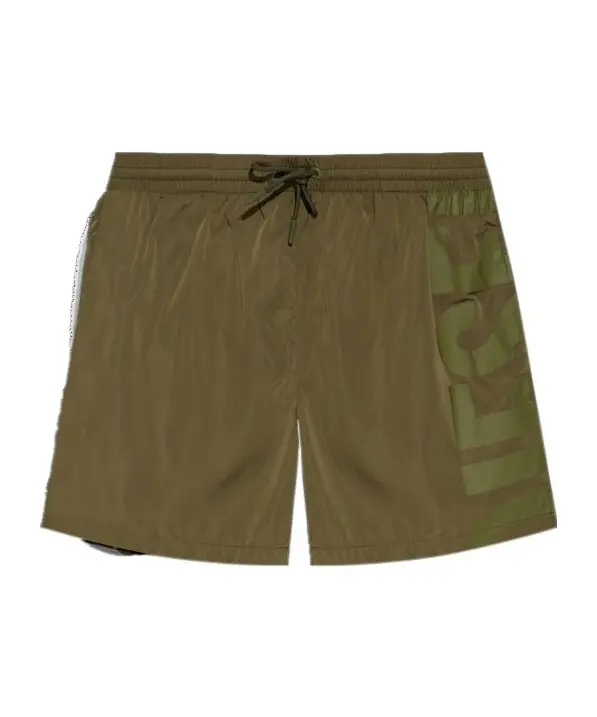 DIESEL® Logo Print Swim Shorts - Green
