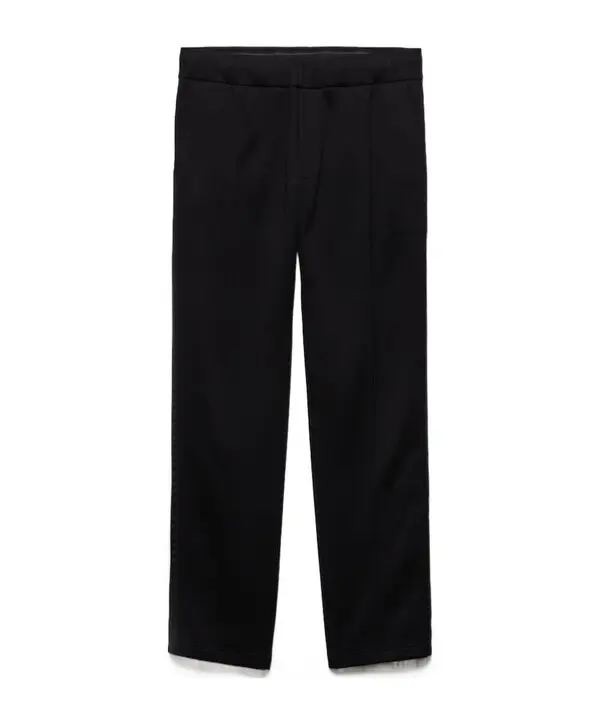 Prada Cotton Fleece Pants With Re-nylon Details - Black