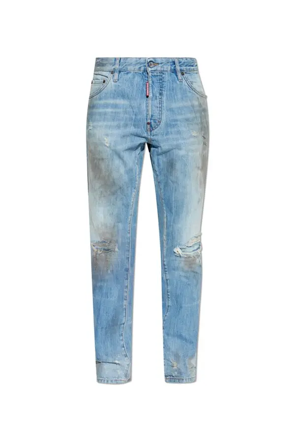 Dsquared2 Distressed Logo Patch Jeans