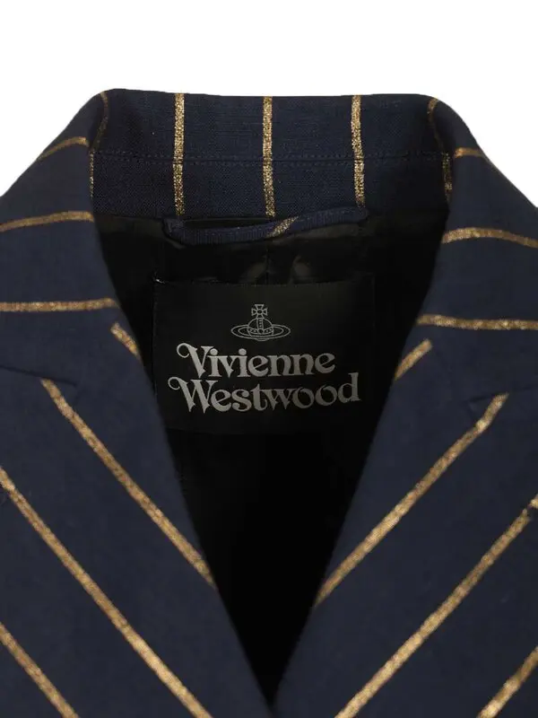 VIVIENNE WESTWOOD Double Breasted Cropped Blazer - Navy