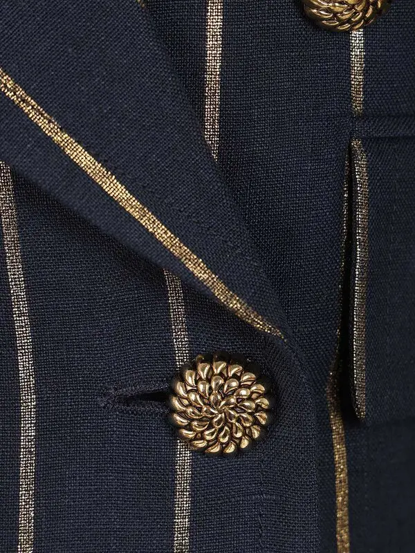 VIVIENNE WESTWOOD Double Breasted Cropped Blazer - Navy