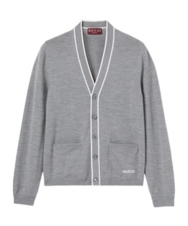 Gucci Embroidered Logo Cardigan
