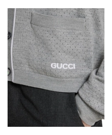 Gucci Embroidered Logo Cardigan