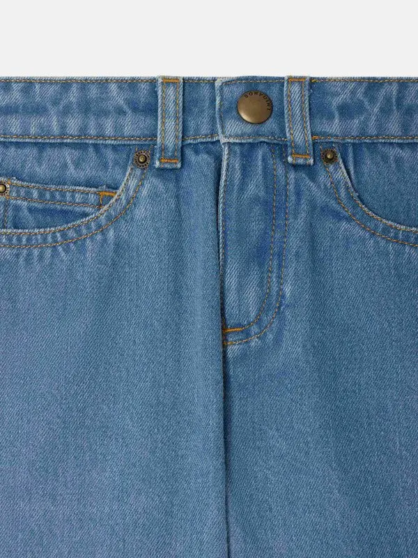 Bonpoint Elvio Five-pocket Denim Shorts - Medium Blue