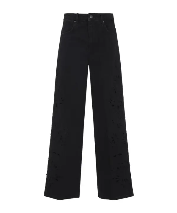 Farm Rio High Rise Embroidered Jeans