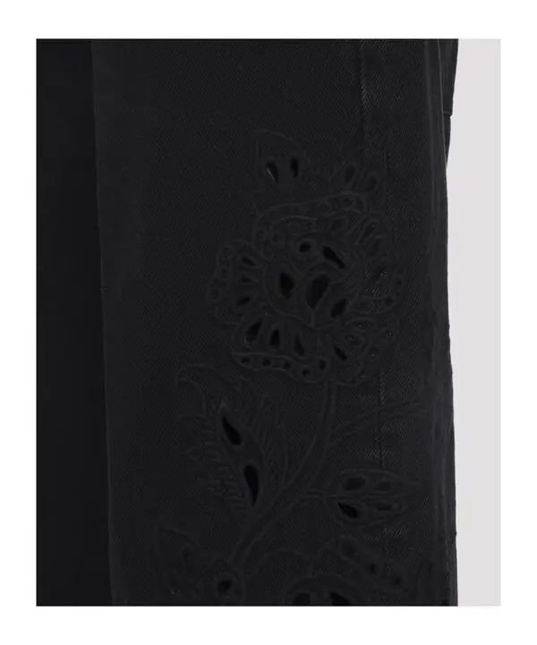 Farm Rio High Rise Embroidered Jeans
