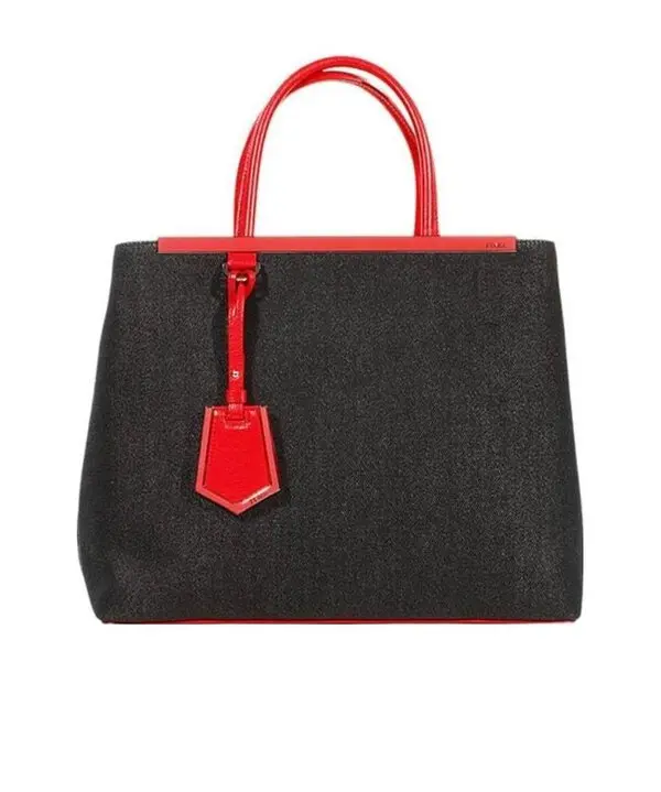 Fendi Logo Detail Top Handle Handbag