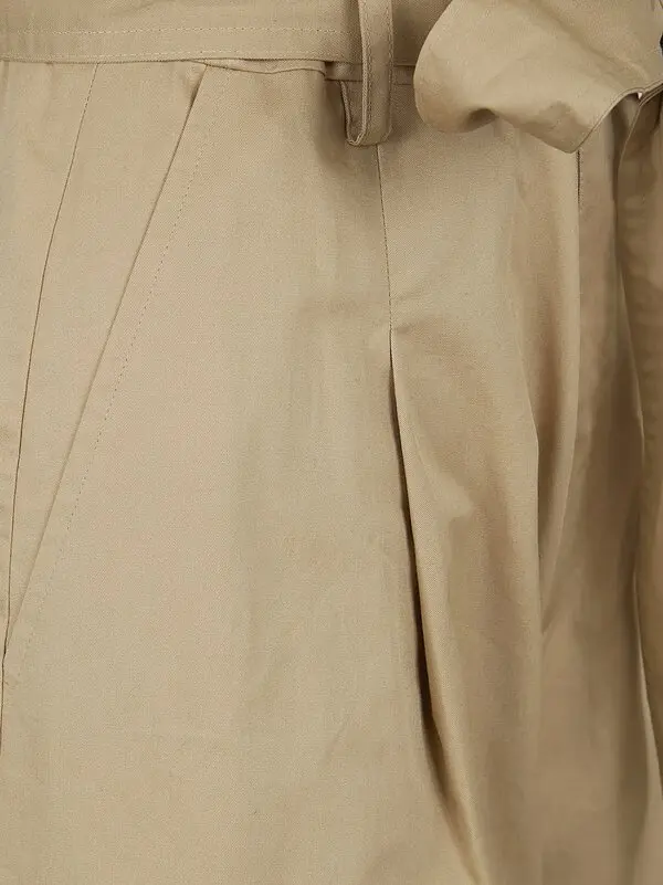 Ralph Lauren Sleeveless Lapel Neck Belted Wide-leg Jumpsuit - Beige
