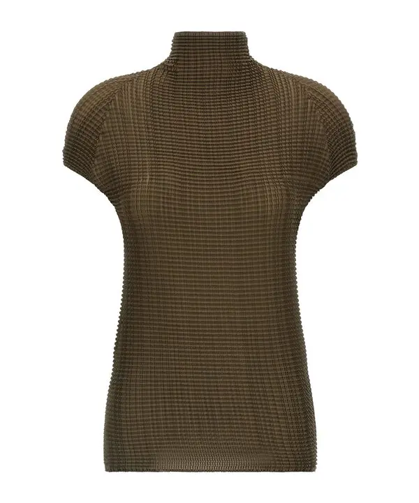 Issey Miyake Wooly Pleated 58 T-shirt - Khaki