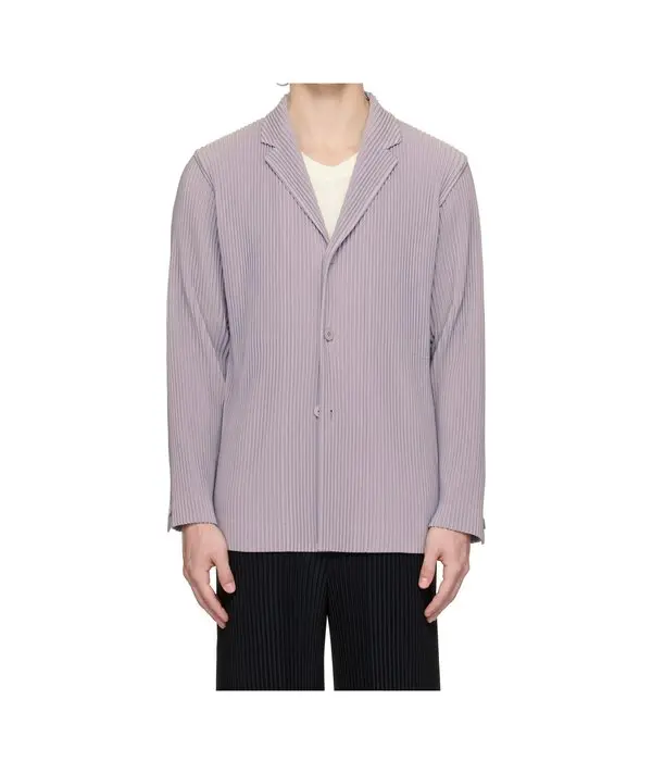 Issey Miyake Pleated Suit Jacket - Cloud Gray