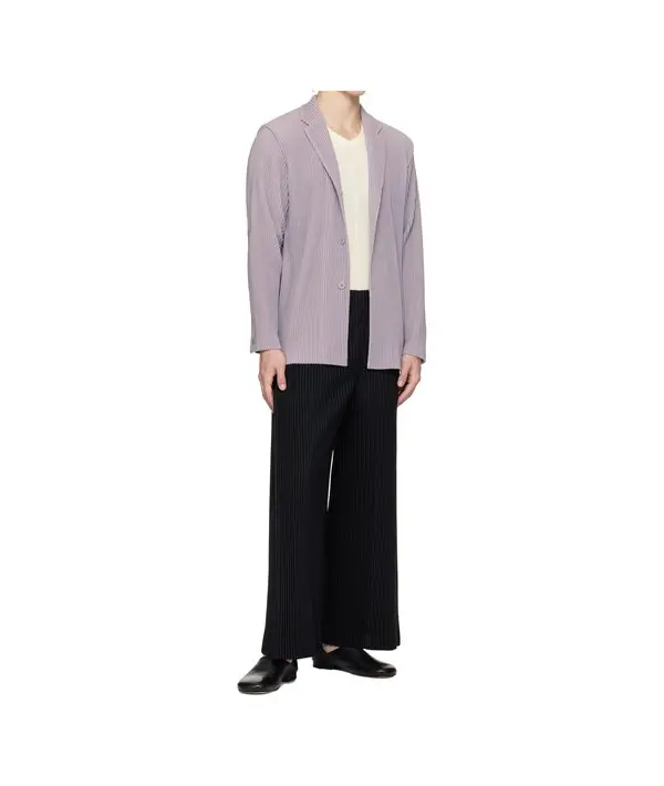 Issey Miyake Pleated Suit Jacket - Cloud Gray