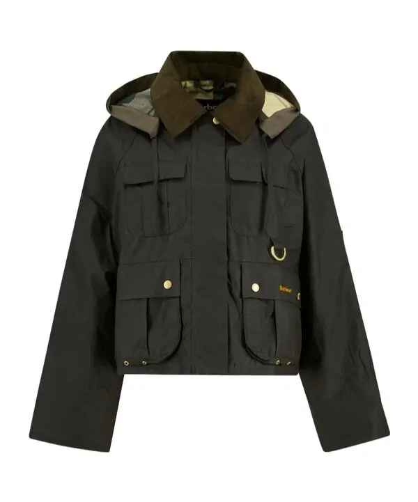 Barbour Liza Hooded Wax Jacket - Fern/ancient