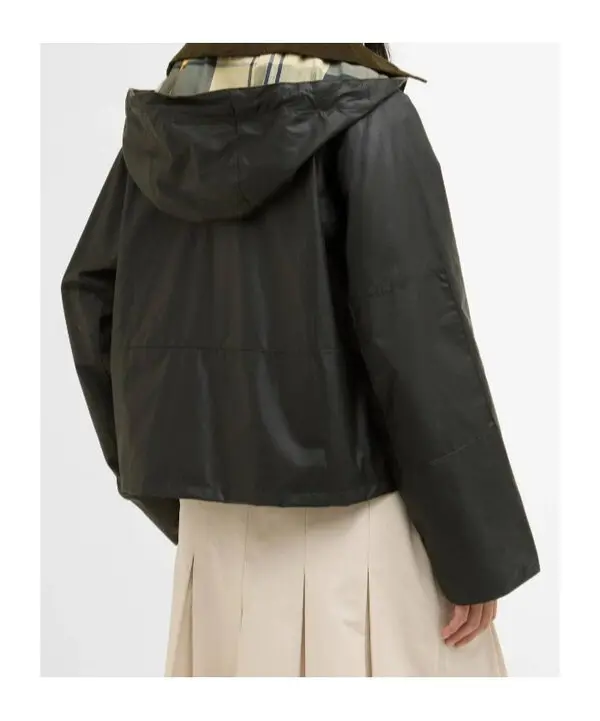 Barbour Liza Hooded Wax Jacket - Fern/ancient