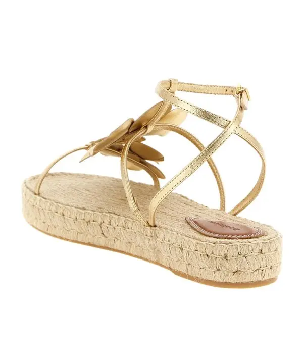 Zimmermann Orchid Ankle-strap Espadrille Sandals - Nude