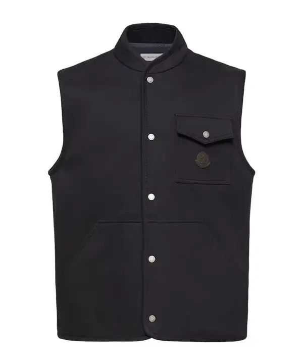 Moncler Catoctin Logo Patch Gilet - Midnight Blue