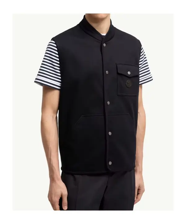 Moncler Catoctin Logo Patch Gilet - Midnight Blue