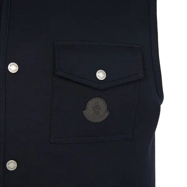 Moncler Catoctin Logo Patch Gilet - Midnight Blue