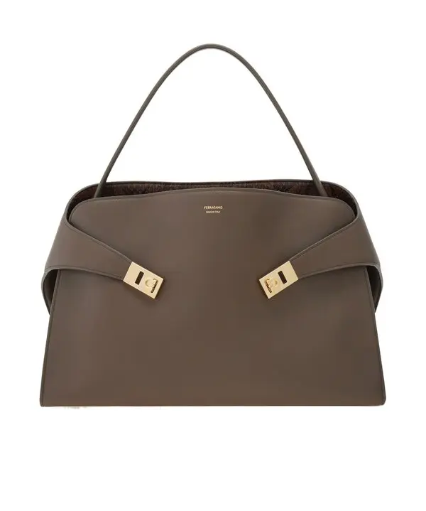 FERRAGAMO Hug Soft Shoulder Bag - Brown