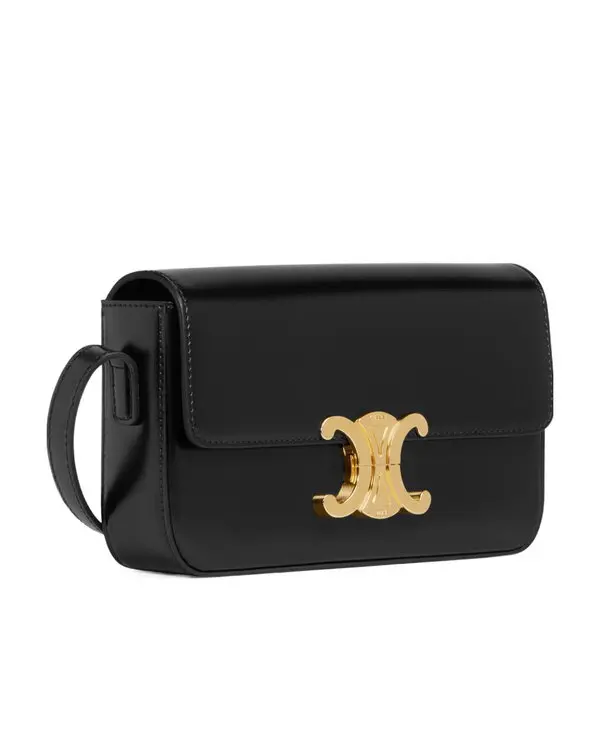 Celine Triomphe Shoulder Bag In Shiny Calfskin