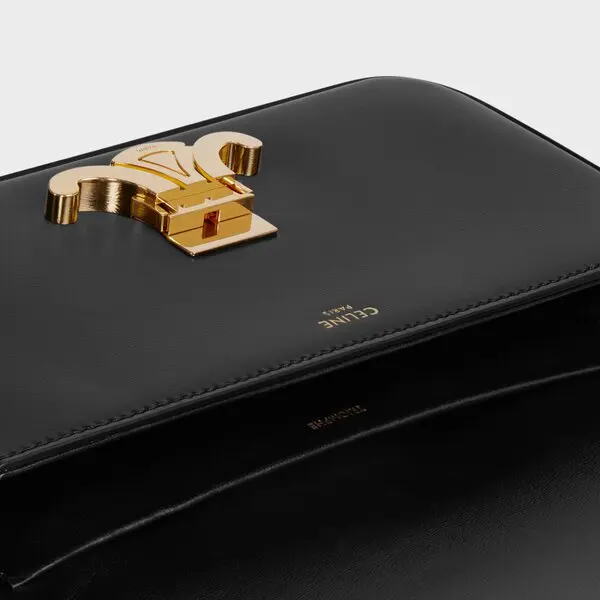 Celine Triomphe Shoulder Bag In Shiny Calfskin