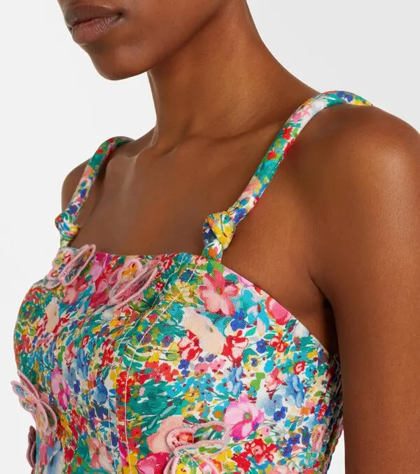 Farm Rio Peasant Floral Butterflies Top
