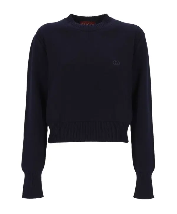 Gucci Interlocking G Embroidered Knitted Jumper