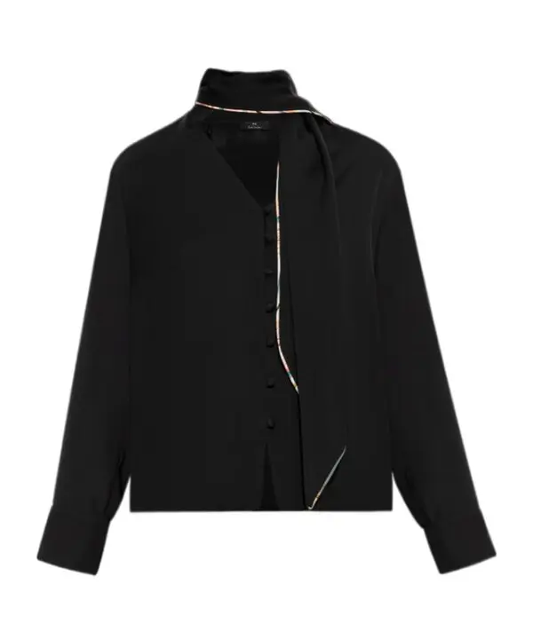 Paul Smith Decorative Tie Satin Shirt