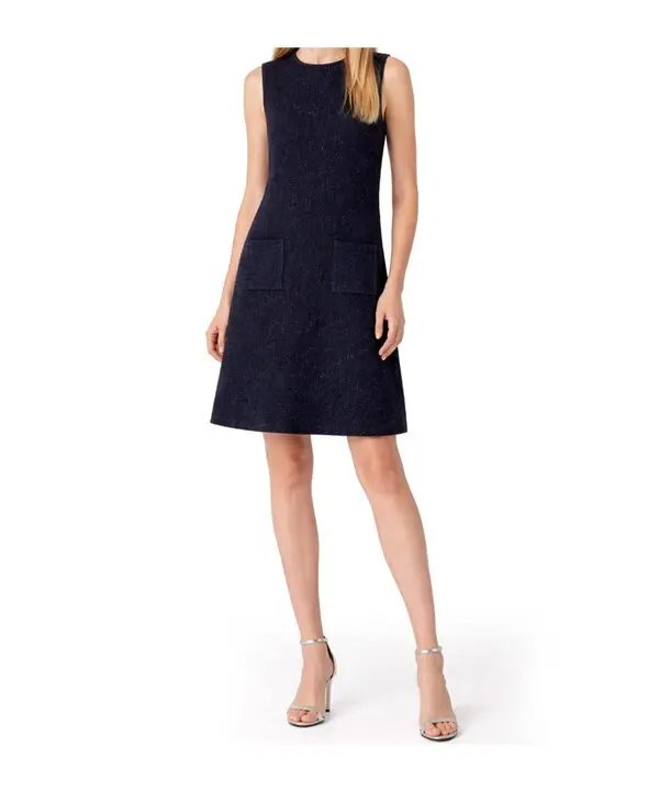 Fabiana Filippi Sleeveless Round Neck Dress With Pockets
