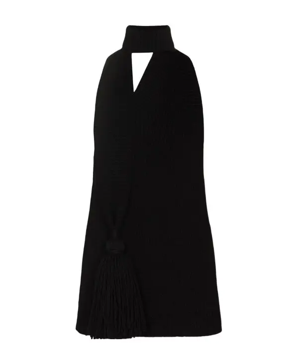 Bottega Veneta Ribbed Knit Tassel Embellished Top