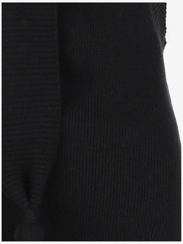 Bottega Veneta Ribbed Knit Tassel Embellished Top