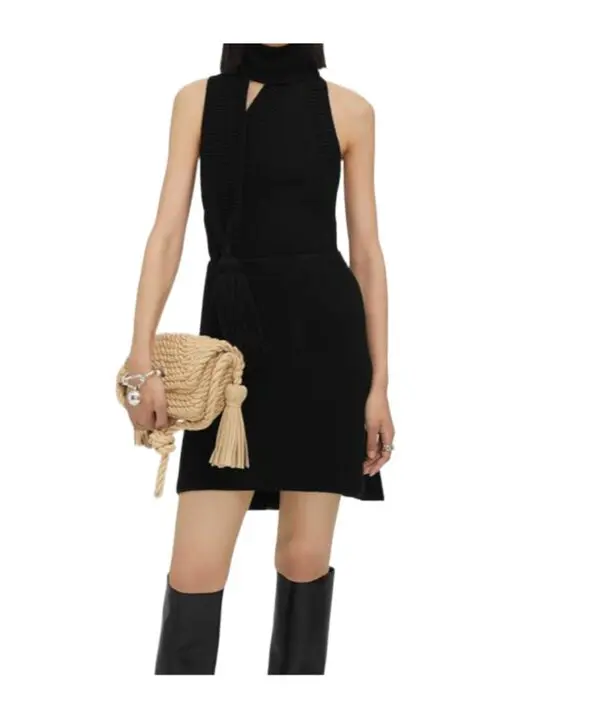 Bottega Veneta Ribbed Knit Tassel Embellished Top