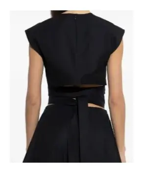 Alaïa Sleeveless Tie-waist Top