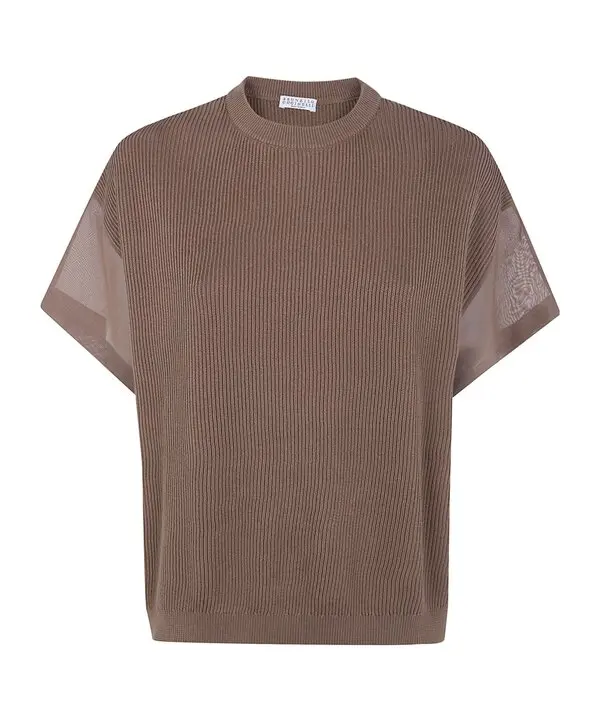 Brunello Cucinelli Short Sleeve Sweater