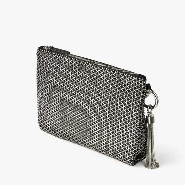 JIMMY CHOO Callie Clutch With Chain Strap - Black
