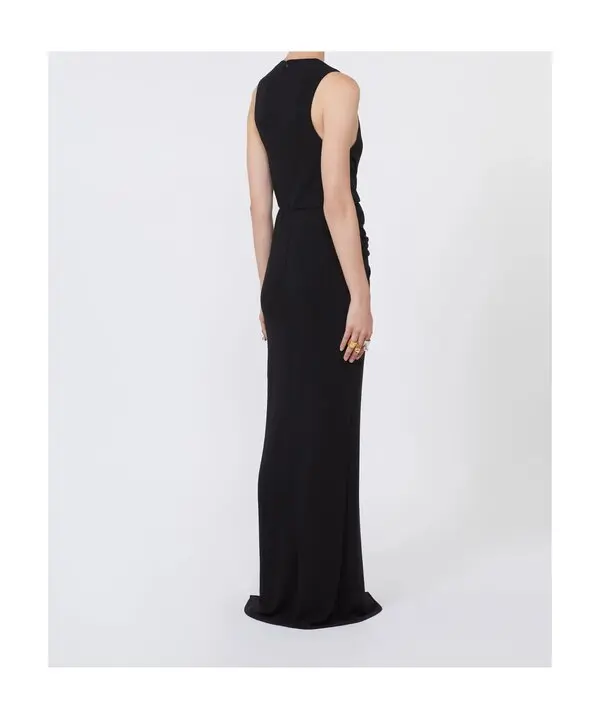 Sportmax Cut-out Ruched Maxi Dress - Black