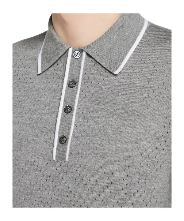 Gucci Perforated Polo Shirt