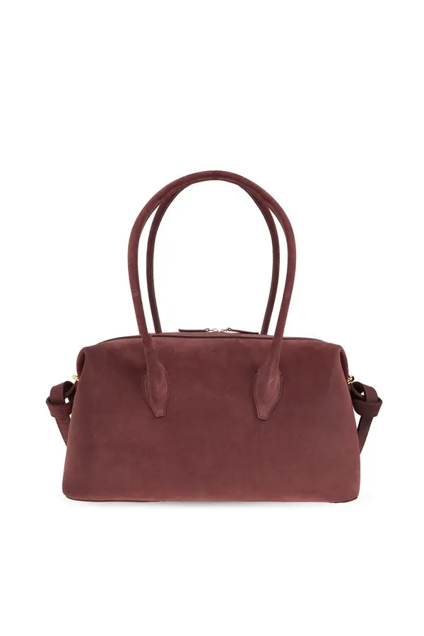 Yuzefi Brioche Suede Duffle Bag - Wine Red